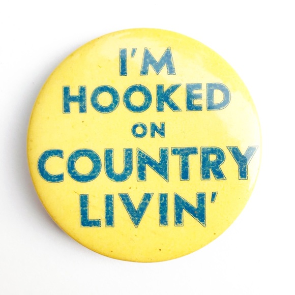 Vintage | Jewelry | Vintage Hooked On Country Livin Pin | Poshmark